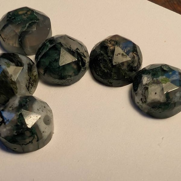 5 Pies, Lot Silver Sheen Obsidian Gemstone, Obsidian Crystal Doublet ...