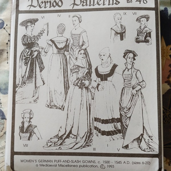 German Puff-and-slash Gowns 1500-1545 Renaissance Era Costume Period ...