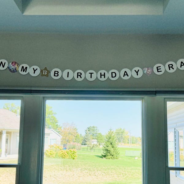 In My Birthday Era Banner, Eras Birthday Party Decorations, Large ...