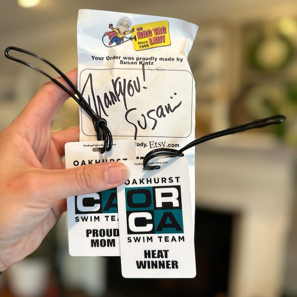 MUSIC Bag Tag Musical Notes Treble Clef Bass Clef Personalized for the ...