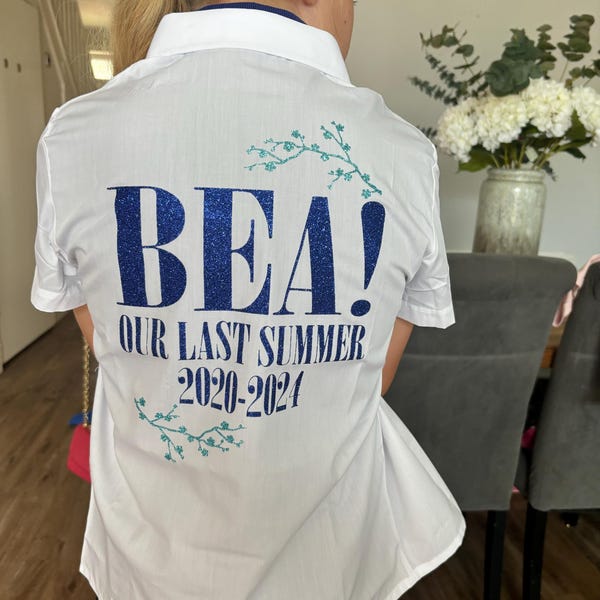 DIY Custom Leavers Shirt Iron on Decal, Our Last Summer Mama Mia, HTV ...