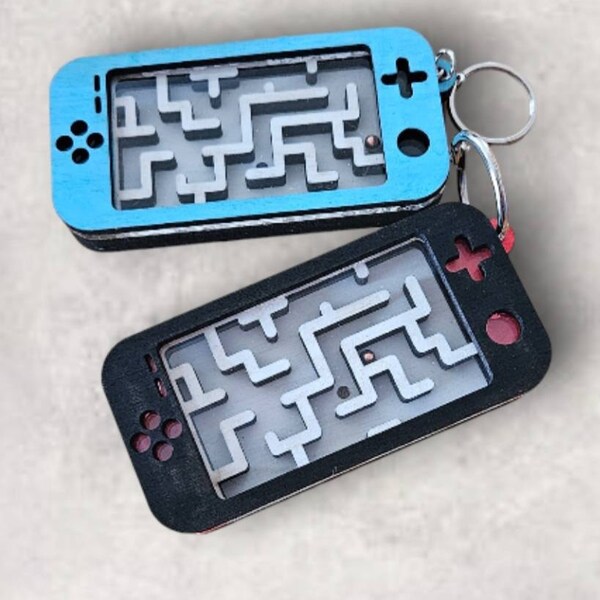 SVG, DXF, PDF, Eps Gamer Maze Laser Svg, Game Console Keychain ...