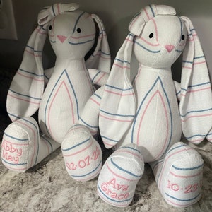 Plush Bunny From YOUR Baby's Hospital Receiving Blanket - Etsy
