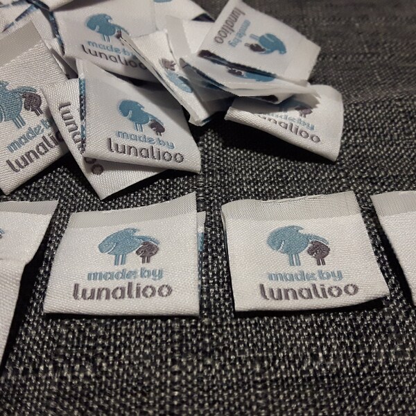 500 Custom Woven Labels Clothing Main Label Side Labels Care Labels for ...