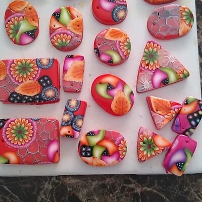 Polymer Clay Tutorial: Step by Step Polymer Clay Faux Dichroic Tutorial ...