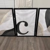 Black White Simple Name Initial, Neutral Gender, Last Name Surname ...
