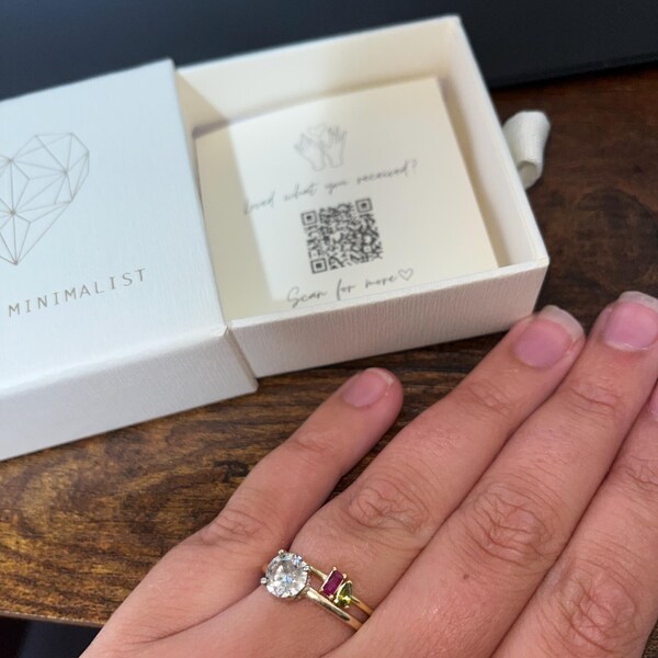 Mini Toi Et Moi Birthstone Ring by Caitlyn Minimalist • Custom Baguette ...