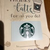 Thanks a Latte for All You Do, Printable Gift Card Holder, Thank You ...