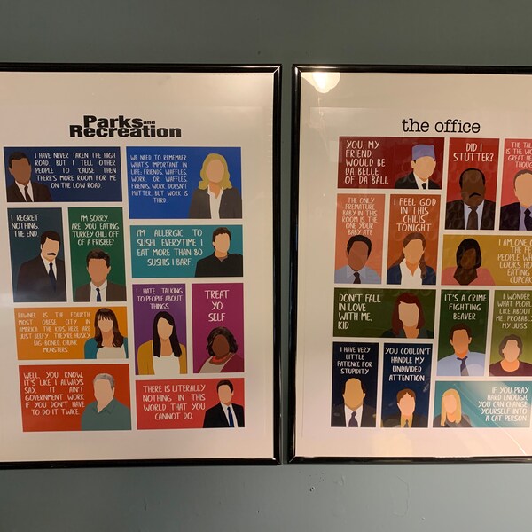 The Office TV Show Characters Printable Poster With Quotes, the Office ...