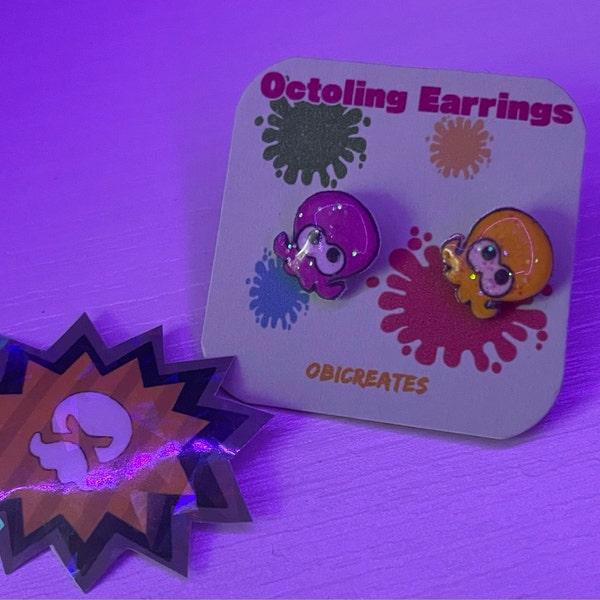 Splatoon Squid Earrings - Etsy