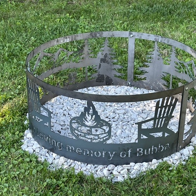 Personalized Fire Pit Ring Custom Back Yard Campfire Fire - Etsy