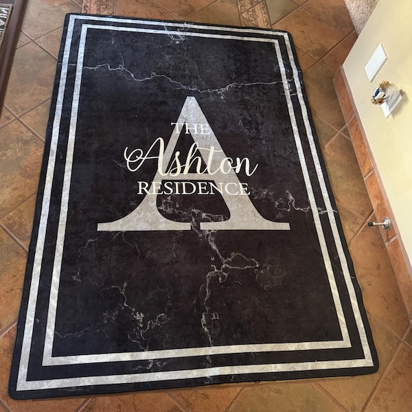 Family Name Entry Rug Personalized Entryway Rug Entrance Rug for Inside ...