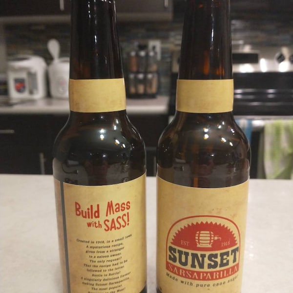 Sunset Sarsaparilla Root Beer Glass Bottle Prop - Etsy