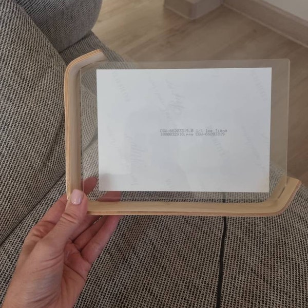 Dark Walnut Floating Frame, Double Sided Picture Frame, Solid Wood ...