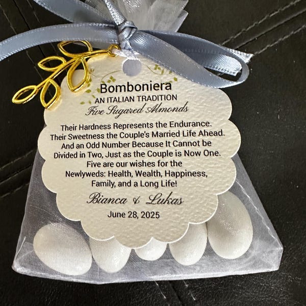 50 - Italian - Bomboniera"confetti" - Wedding Favors (candy Coated ...