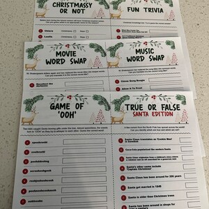 Printable Christmas Friendly Trivia Game - Similar Family Feud Gameplay ...