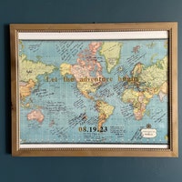 1962 Mapa Mundial imprimible- Descarga digital. Impresión de digital ...