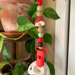 Mushroom Pacifier Clip - Etsy