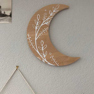 Crescent Moon Wall Art / Celestial Decor / Moon Gift / Moon Wall ...