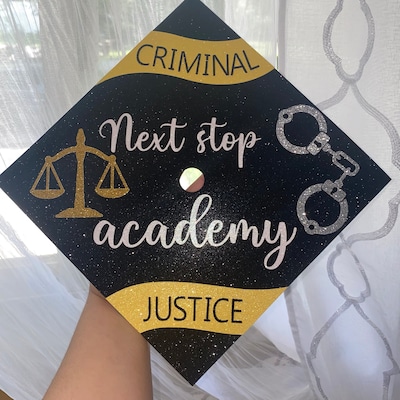 Criminal Justice Graduation Cap Topper/ Custom Graduation Topper - Etsy