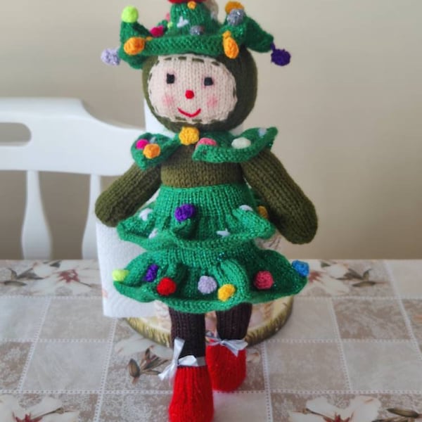 Christmas Tree Doll. Toy Knitting Pattern. Christmas Decoration. PDF ...