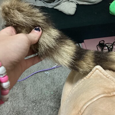 Raccoon Tails Raccoon Tail Keychain Taxidermy Keychain Raccoon Tail ...