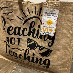 End of Year Teacher Gift Tag, Summer Teacher Gift Tag, Teacher Beach ...