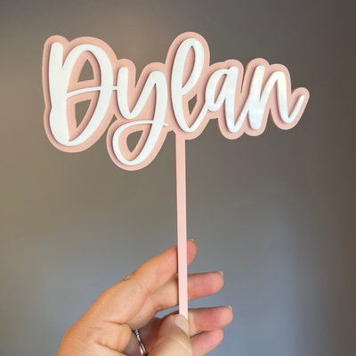 Custom Cake Topper. Name. Personalized. Happy Birthday. Kids Name Cake ...