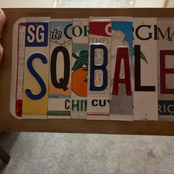 Custom Made License Plate Letter Signs - Spell Out Your Words With ...