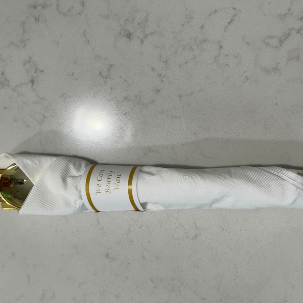 50 Personalized Napkin Wrappers - Etsy