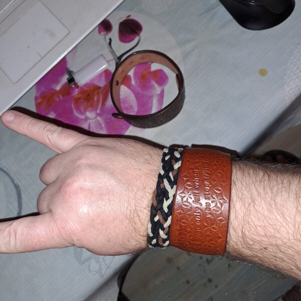 Leather Cuff Watch, Skull Watch, Skeleton Watch, Personalized Leather ...