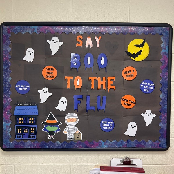 Halloween "boo to the Flu" Bulletin Board/door Decor Kit for Nurses ...