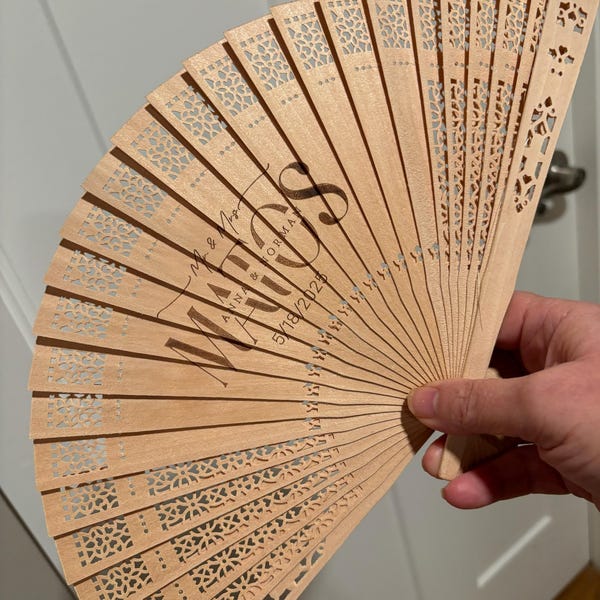 Light Blue Laser Engraved Silk Hand Fans,personalized Bamboo Silk Fans ...
