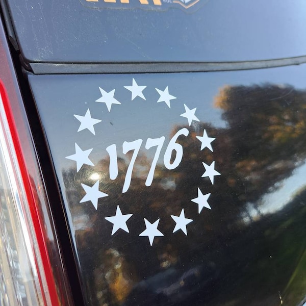 Betsy Ross 1776 Vinyl Transfer Decal Sticker for Car, Truck, Window ...