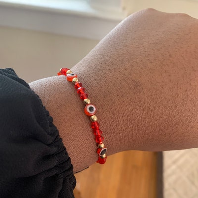 Red Evil Eye Bracelet, Bracelets for Women, Jewelry, Gift, Unique Gifts ...