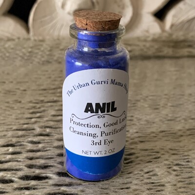 Blessed Anil Powder in Apothecary Corked Vial Hand-ground Bolsa De Añil ...