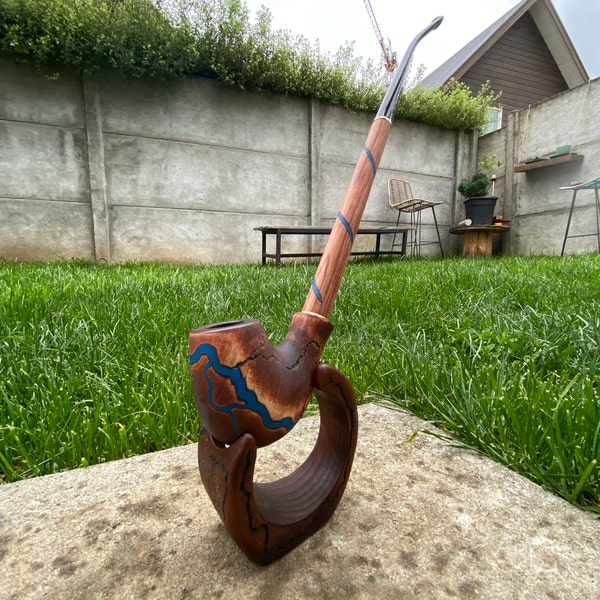 Long Pipe "spark" Smoking Pipe Tobacco Pipe Pipe With Gemstone ...