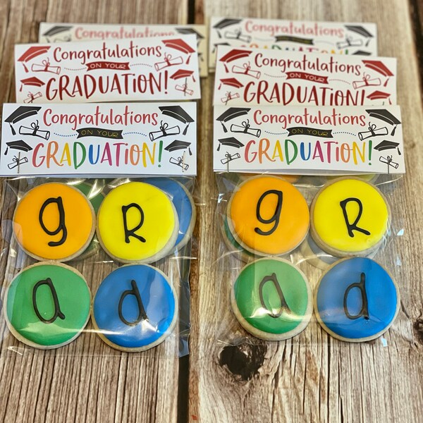 Printable Graduation Cookie Bag Tag - Cookie Bag Topper - Cookie ...