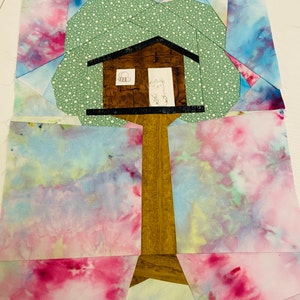Tree House Paper Piecing Pattern PDF | Etsy