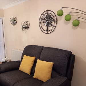 Black Rectangle Metal Wall Clock, Modern Large Wall Clock, Oversize ...