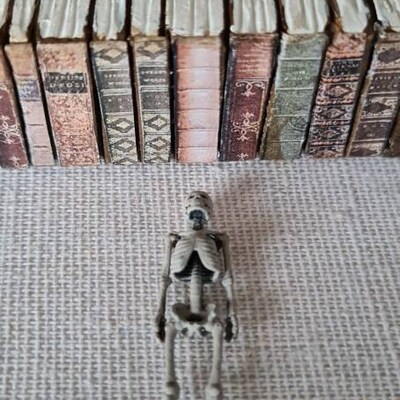 Human Skeleton HO Scale 1:87 Miniature for Horror Diorama, Dollhouse ...