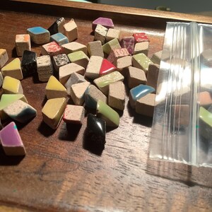 100 Mixed Color Mini Random Sharp Edge Ceramic Mosaic Tile, Tiny Bright ...