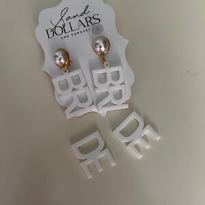 Bride Gift Bride Earrings Bridal Shower Gift for Bride Pearl Earrings ...