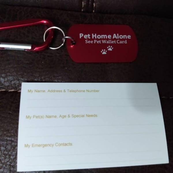 Pet Dog ID Tag and Tick Remover Key With Emergency Wallet Card - Etsy UK