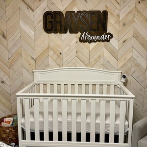 Large Custom Wood Name Sign, Nursery Name Sign, Boho Girl Name Sign ...