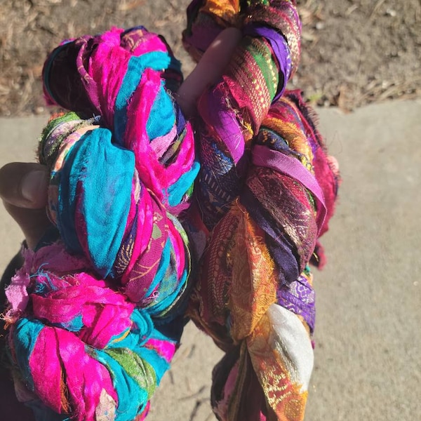 Gorgeous Brocade Persian Bazaar Recycled Sari Silk Ribbon 5 - 10 Yards ...