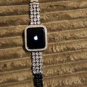 Black on Black Apple Watch Band & or Matching Lab Diamond - Etsy