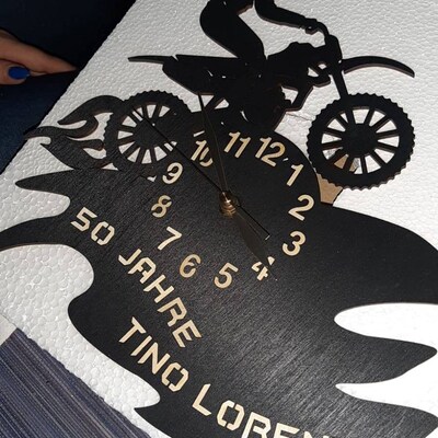 Wall Clock Dirt Biker Motocross Racer Gift, Motorcycle, Extreme ...