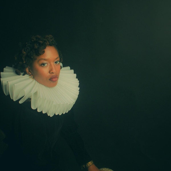 Ruffled Collar MORE COLORS Satin Huge Tall Wide Elizabethan Neck Ruff ...