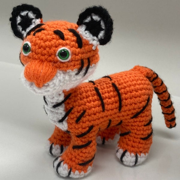 Niko Tiger Crochet Pattern, Tiger Amigurumi Pattern, 4 Leg Tiger ...